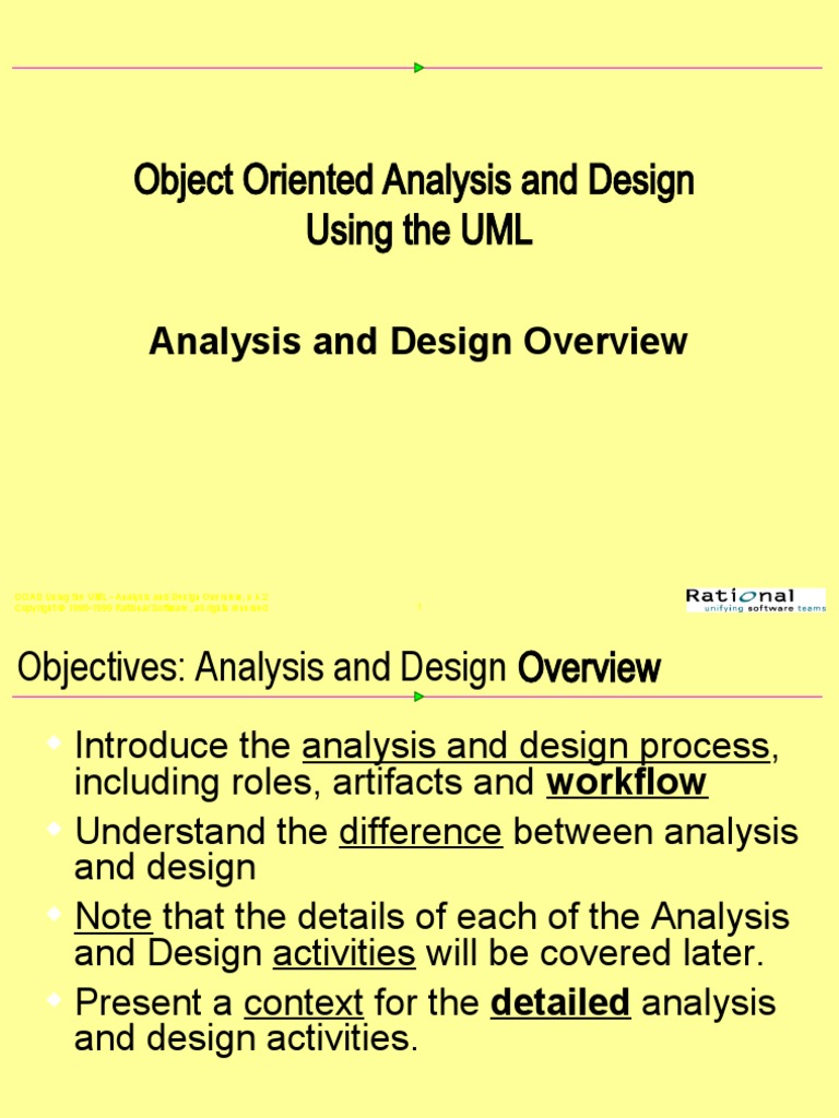 Object Oriented Analysis and Design Using The UML | PDF | Use Case ...