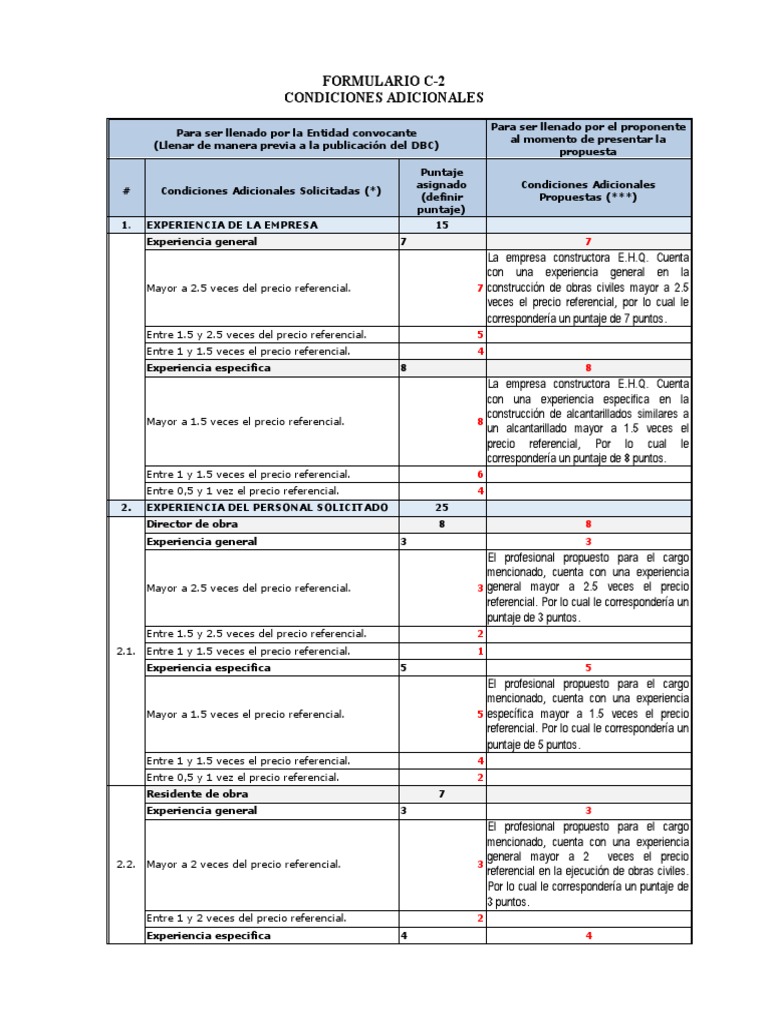 Formulario C-2 | PDF