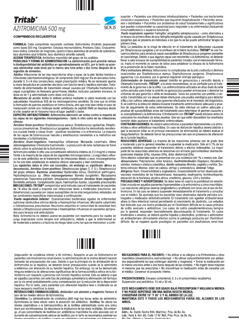 Prospecto TRITAB | PDF