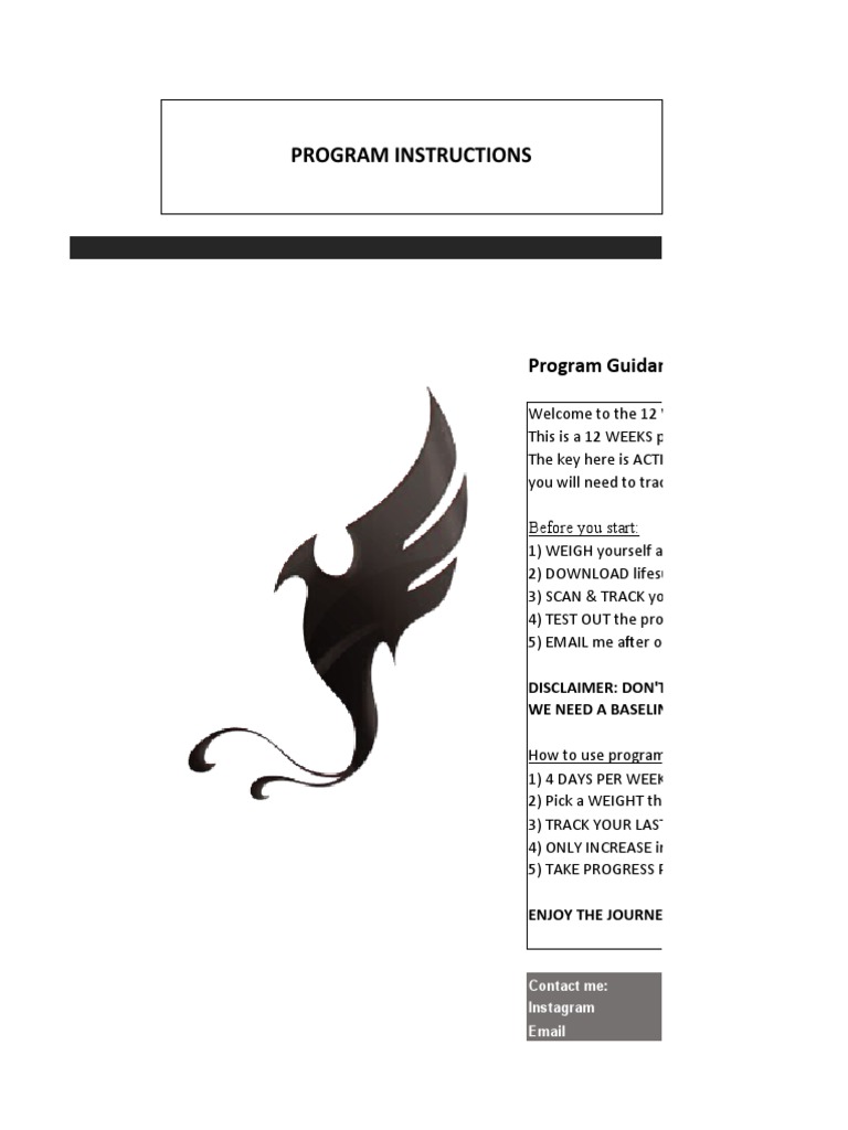 Program Instructions: Program Guidance (READ ME) | PDF