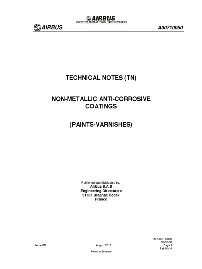 Technical Notes (TN) : Airbus | PDF | Specification (Technical Standard)