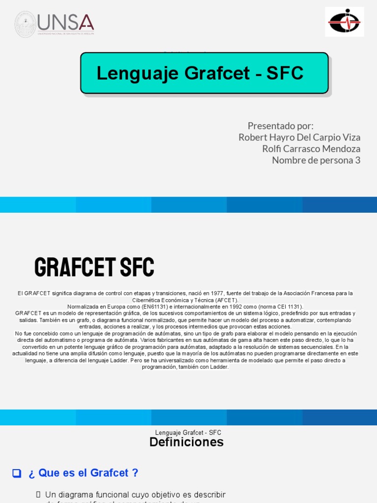 Grafcet Merged Pdf Controlador Lógico Programable Lenguaje De 