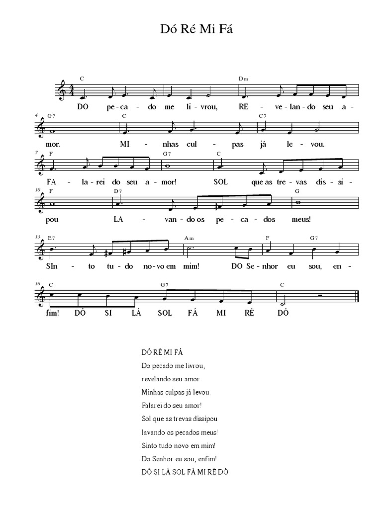 Dó Ré MI Fá | PDF | Pitch (música) | Teoria da Música