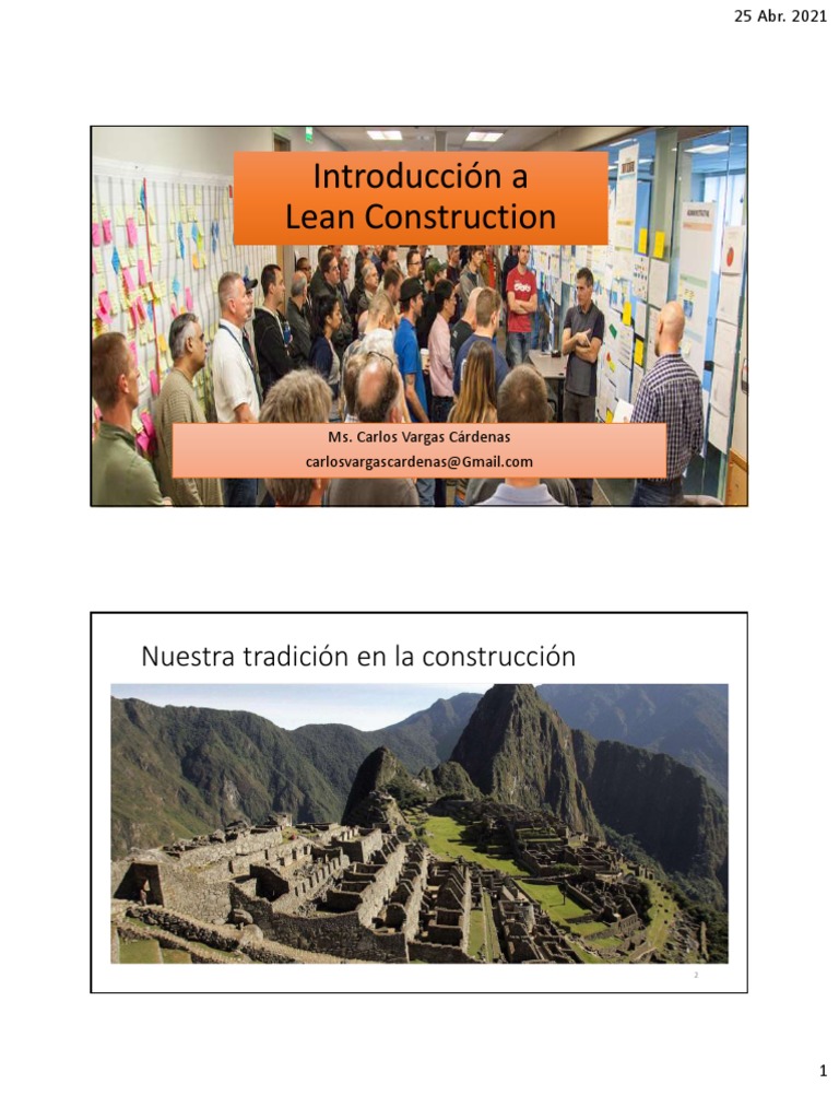 Introduccion Lean Construction | PDF | Lean Manufacturing | Gestión de proyectos