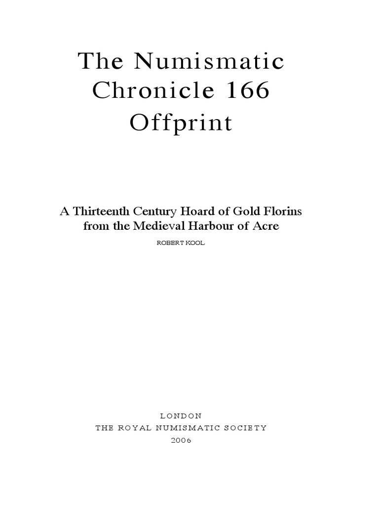 A Thirteenth Century Hoard of Gold Florins | PDF | Coins | Florence