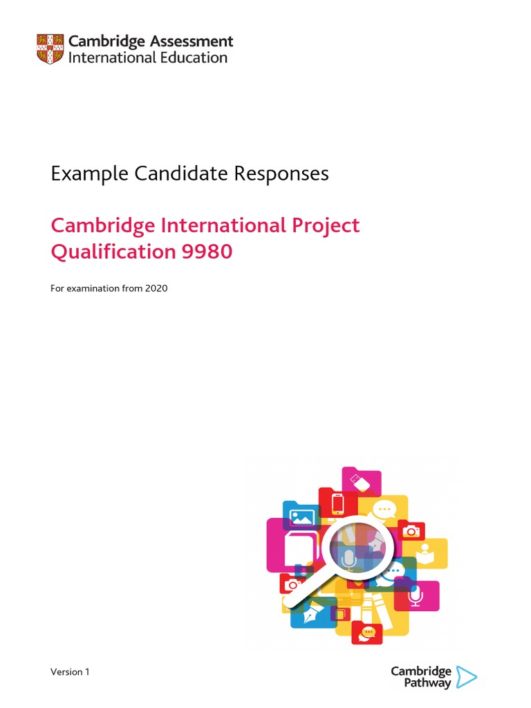 9980 Example Candidate Responses (For Examination From 2020) | PDF ...