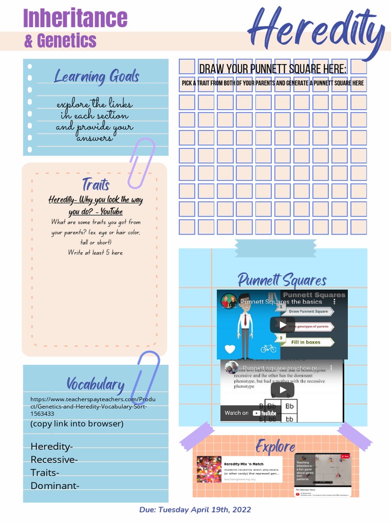 Hyperdoc Assignment | PDF | Heredity | Genetics