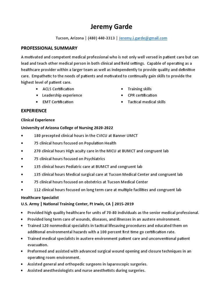 Jeremy Garde Master Resume | PDF