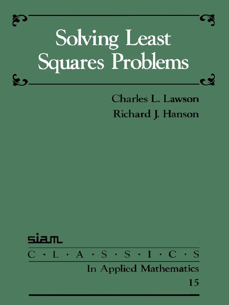 NNLS. Pag 160 | PDF | Matrix (Mathematics) | Least Squares