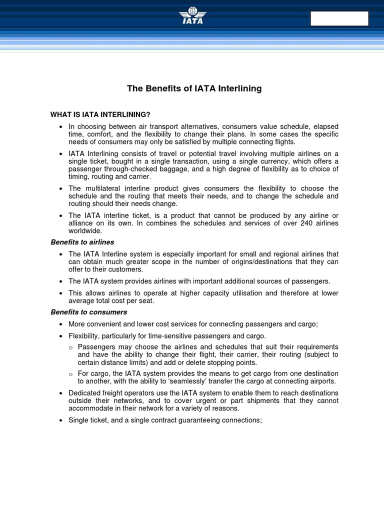 Benefits of Interline Agreements | PDF