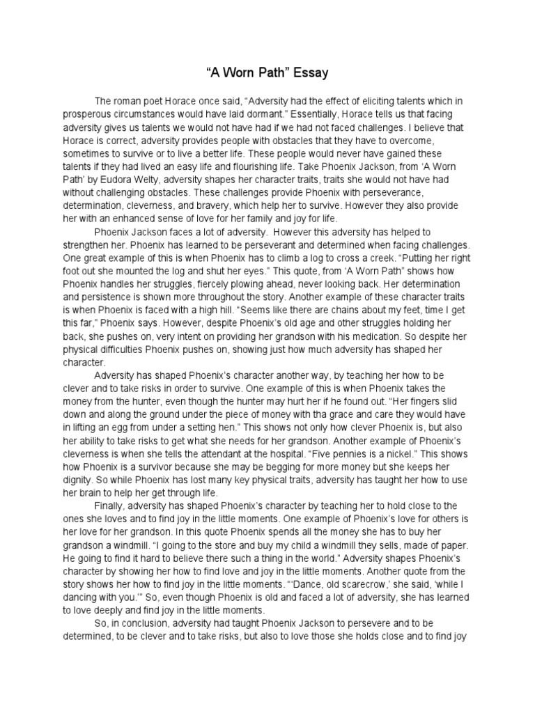 "A Worn Path" Essay | PDF