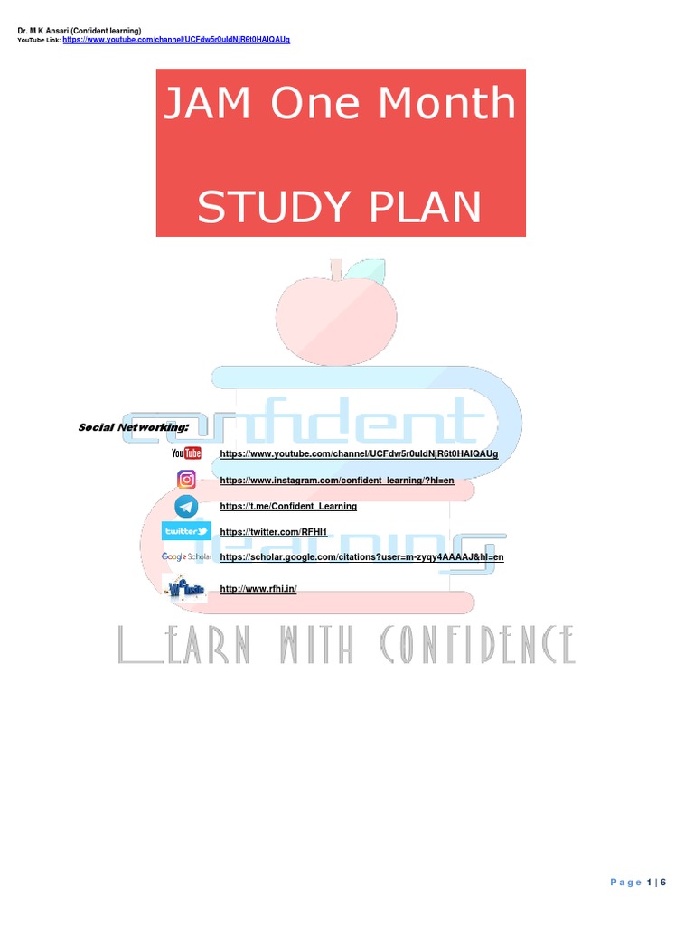 JAM One Month Study Plan: Social Networking | PDF | Rock (Geology ...