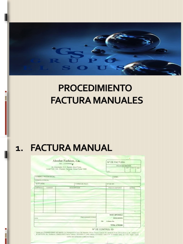 Normativa Factura Manuale Gs | PDF | Factura | Ingresos
