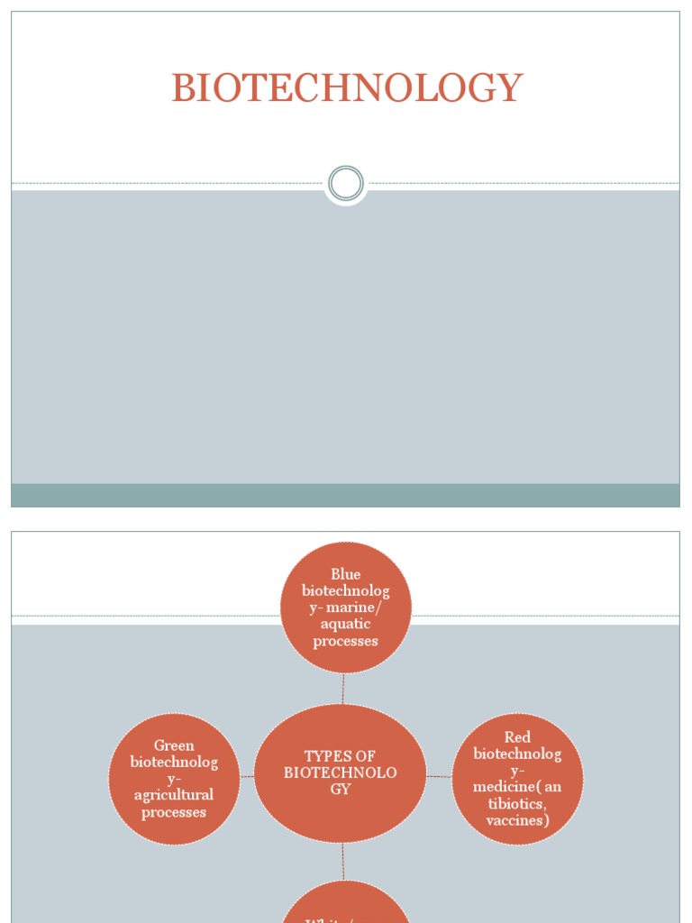 Types of Biotechnology | PDF | Biotechnology | Genetically Modified ...