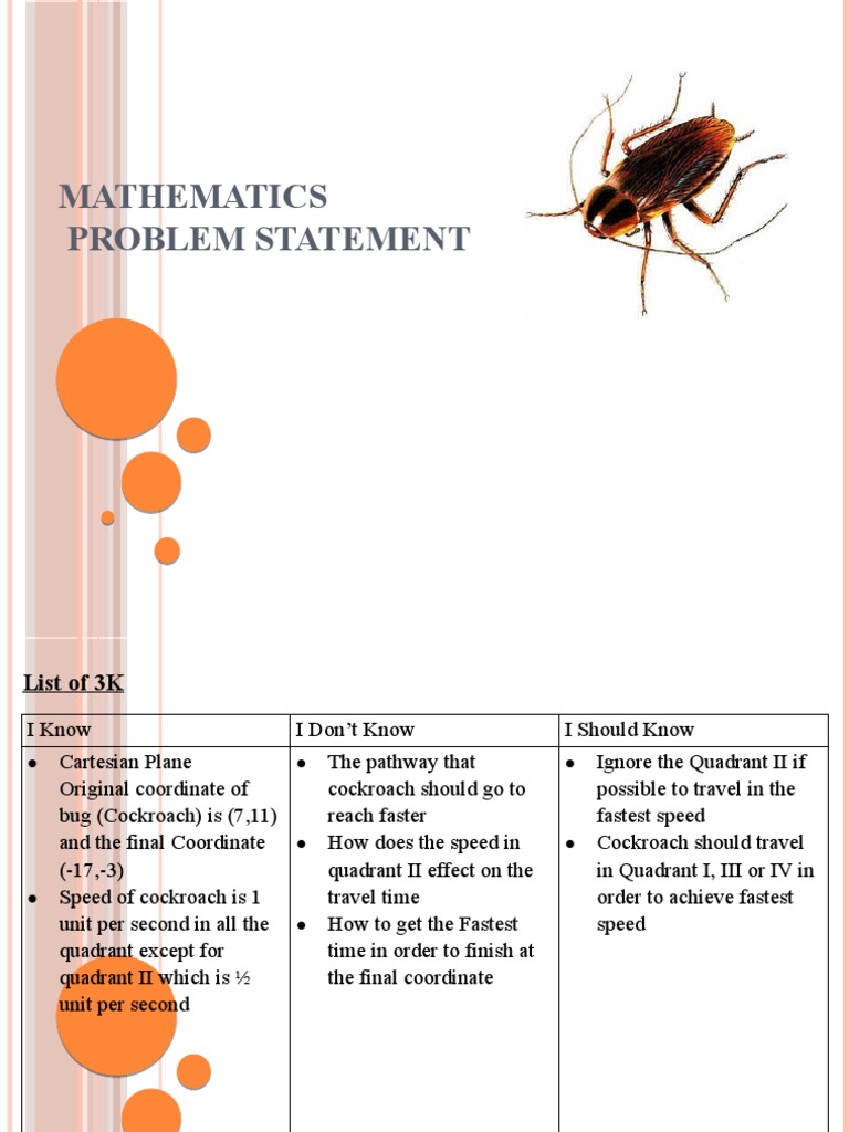 Mathematics Problem Statement | PDF | Cartesian Coordinate System ...