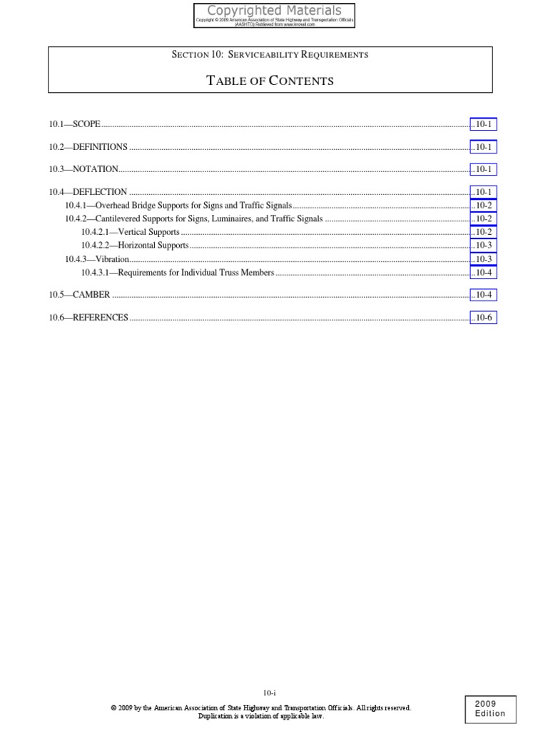 15 Section 10 - Serviceability Requirements | PDF | Bridge | Truss