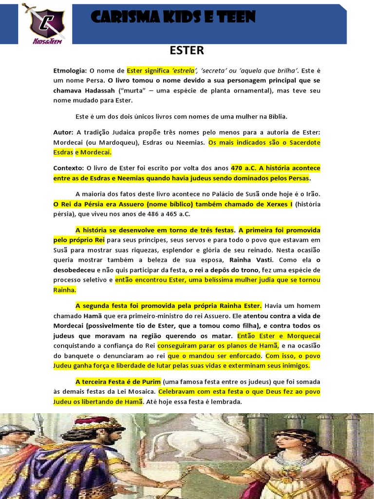 O Livro de Ester | PDF | Livro de Ester | Livros da Bíblia hebraica