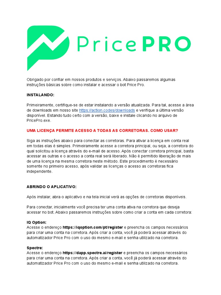 Instalação do Bot Price Pro | PDF | Engenharia de Software ...