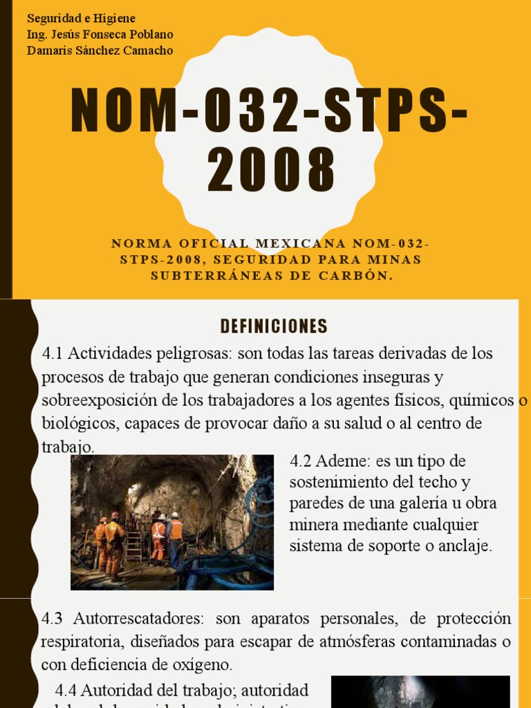 NOM-032-STPS-2008 Ds | PDF | Minería | Naturaleza