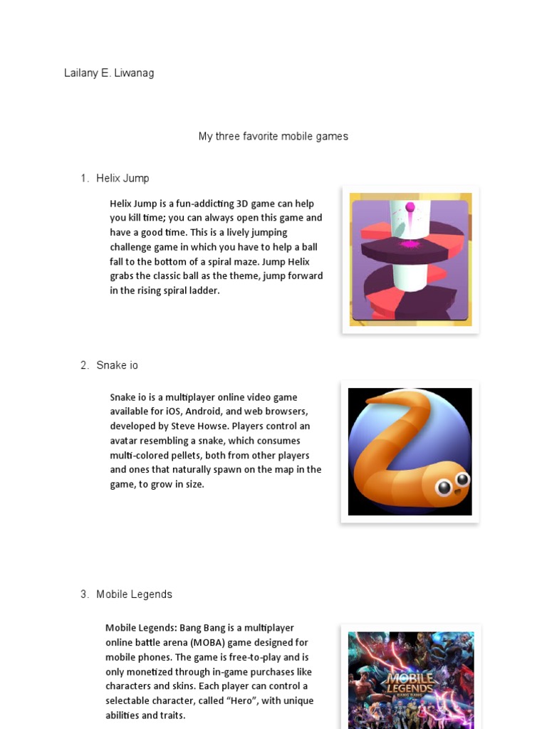 Top Mobile Games Reviewed | PDF