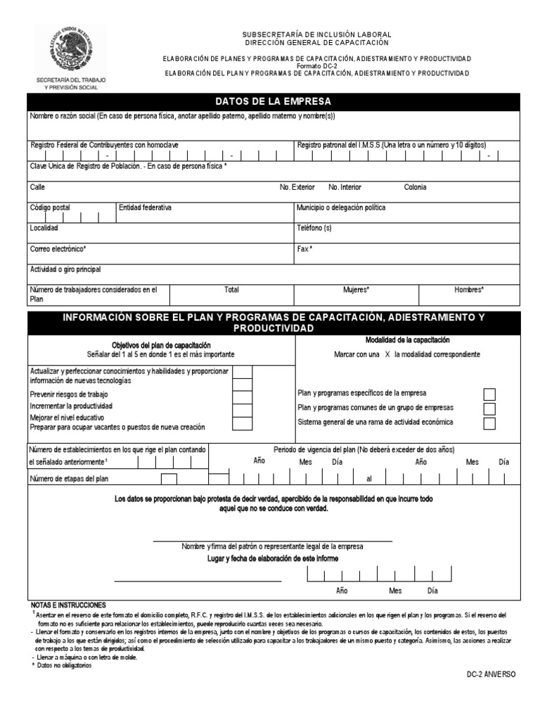 Formato DC-2 - A2 | PDF