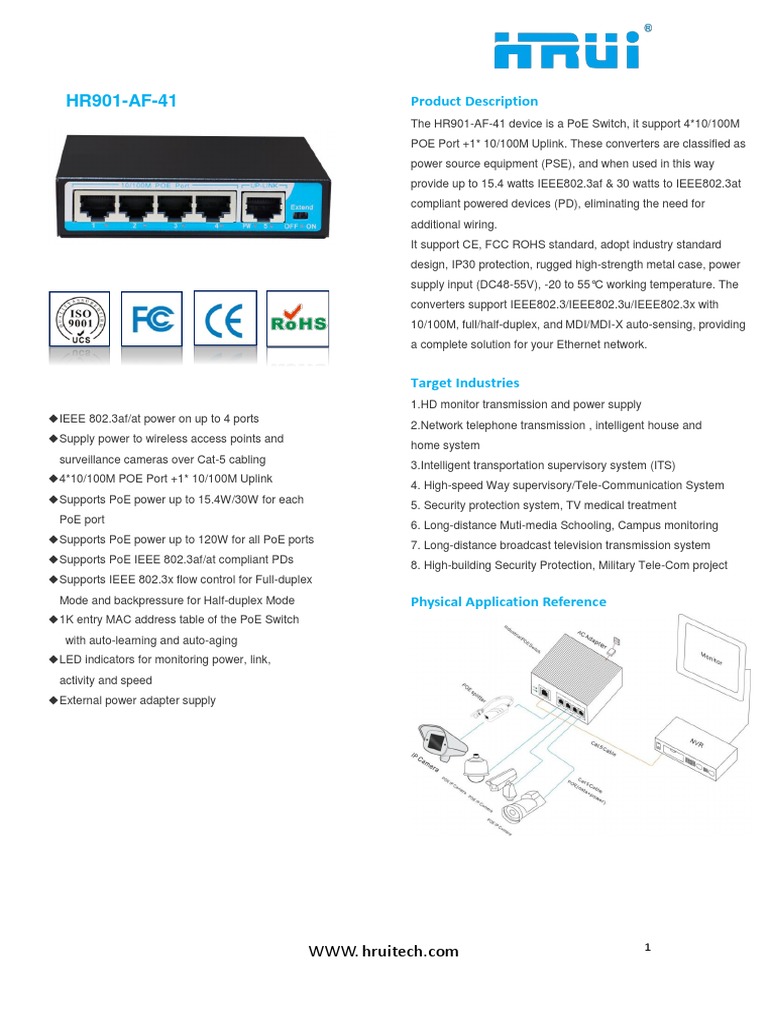 HR901-AF-41: Product Description | PDF | Computer Hardware | Data ...