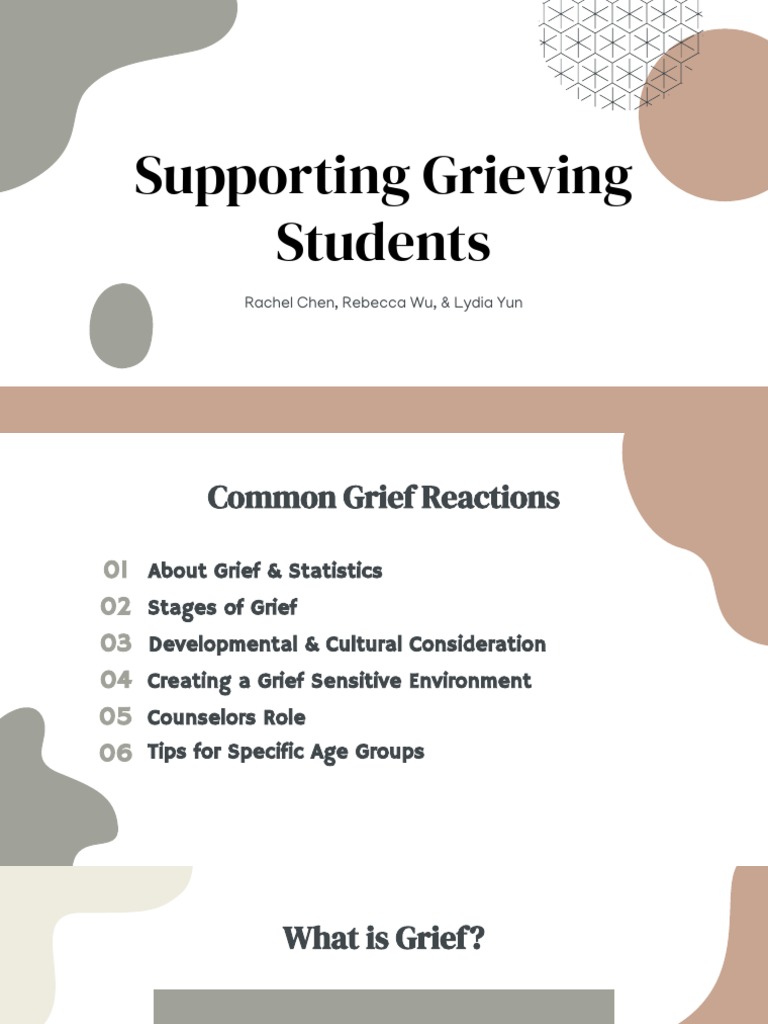 Supporting Grieving Students Presentation | Download Free PDF | Grief ...