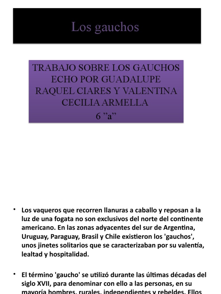 Los Gauchos | PDF | América del Sur