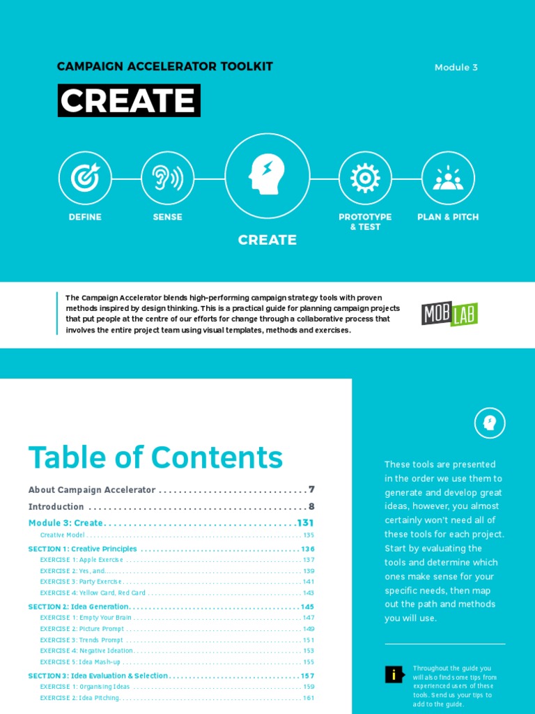Campaign Accelerator Toolkit Module 3 Guide | PDF | Design Thinking ...