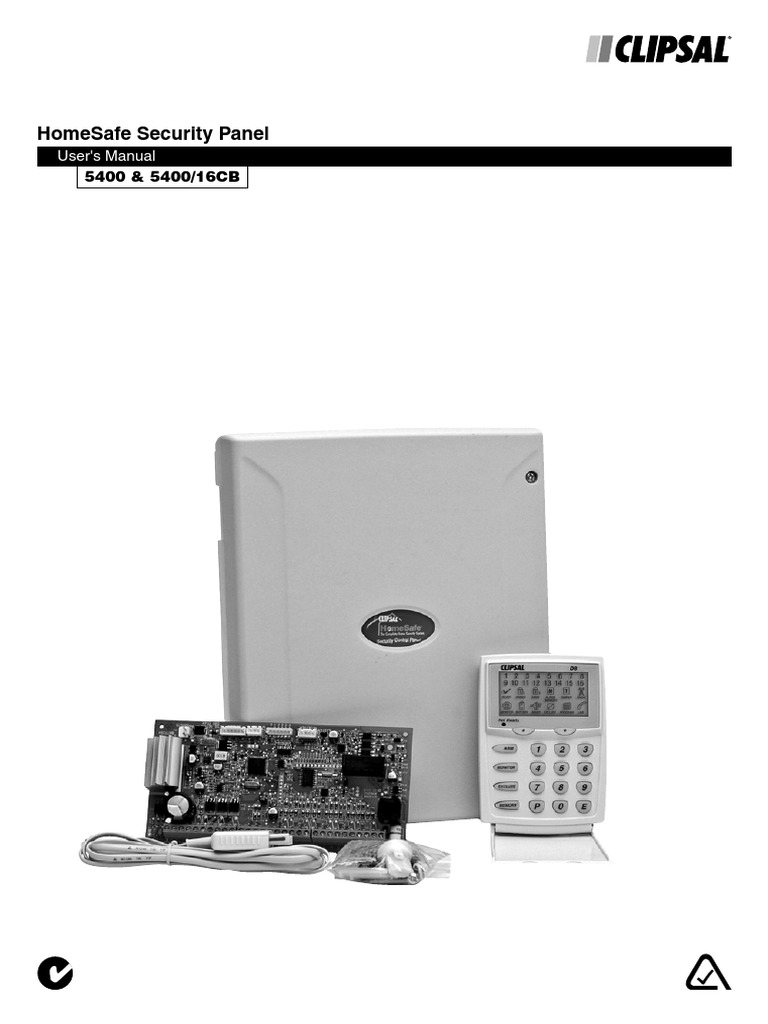 Clipsal Burglar Alarm System - 5400 & 5400/16CB | PDF | Security Alarm ...