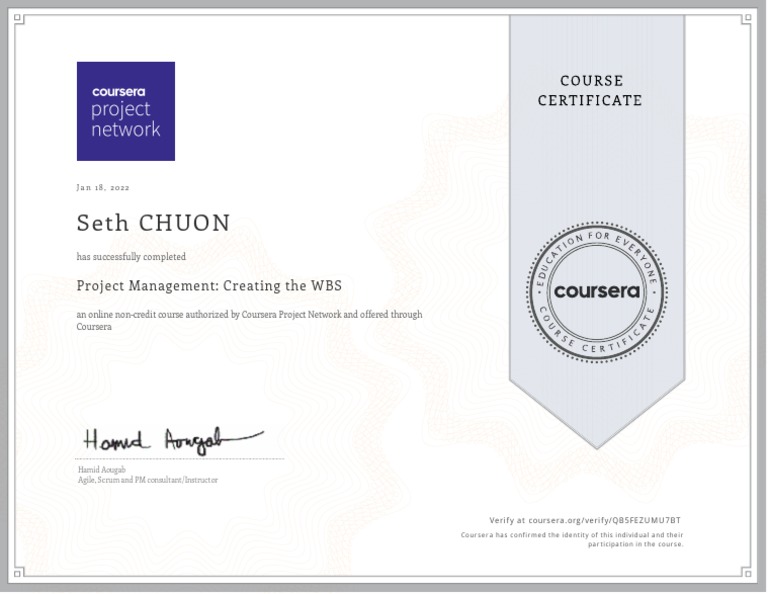 Coursera WBS Certificate | PDF