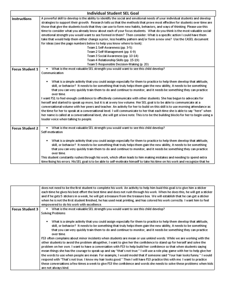 Edug 586 Sel Development | PDF | Applied Psychology | Cognitive Science