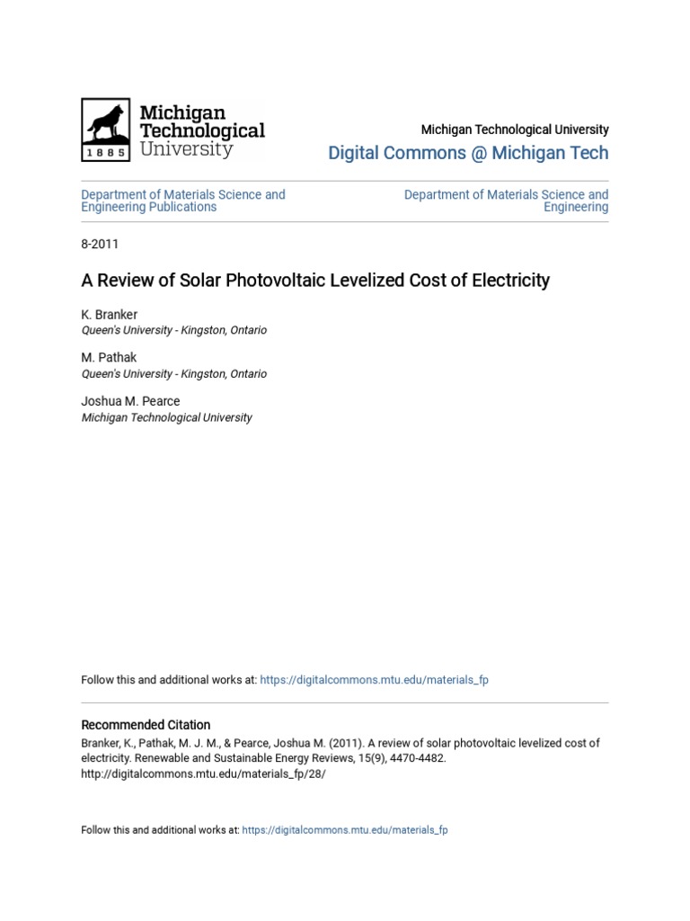 LCOE Calculation | PDF | Photovoltaics | Solar Power