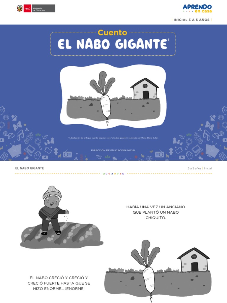 Cuento Nabo Gigante 3 Años | PDF