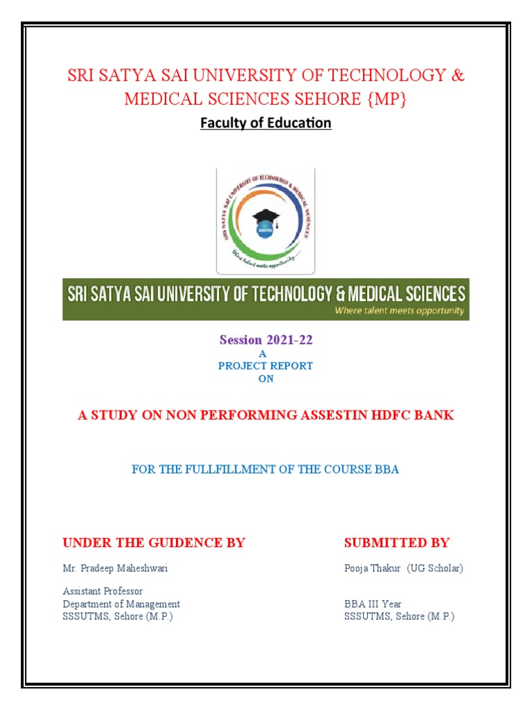 Sri Satya Sai University of Technology & Medical Sciences Sehore (MP) | PDF