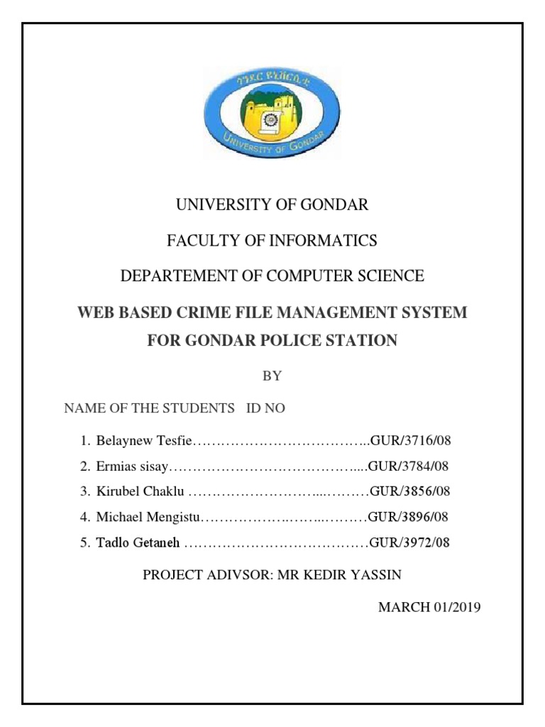 Web-Based Crime File Management System | PDF | Databases | Police
