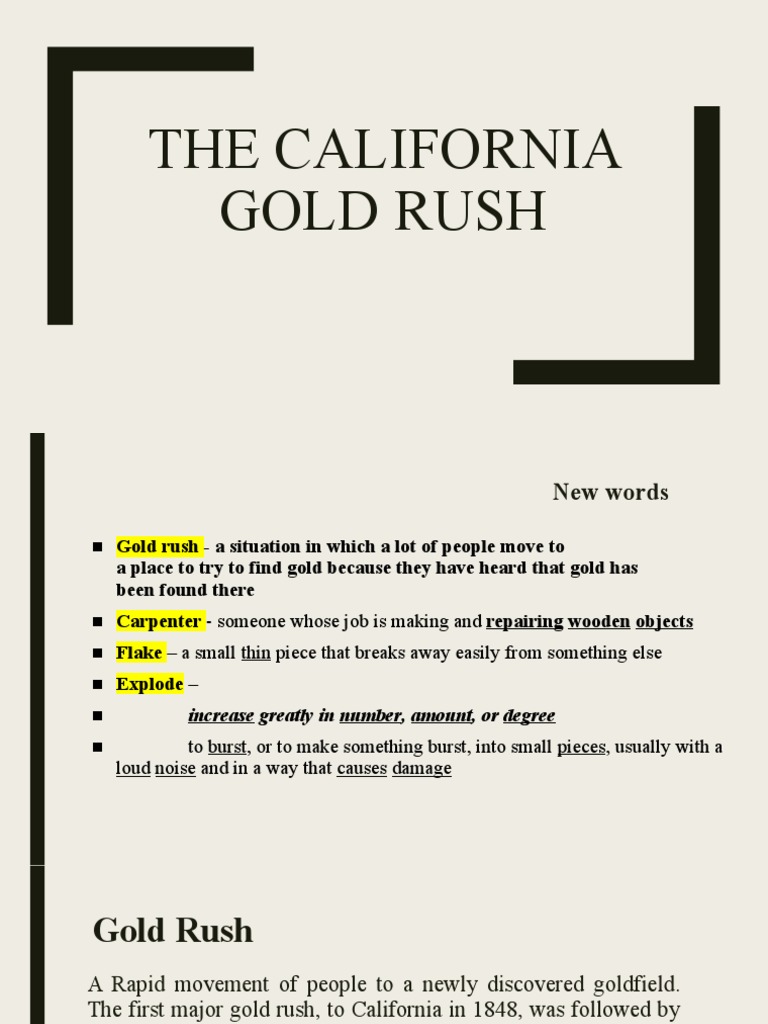 California Gold Rush Overview | PDF