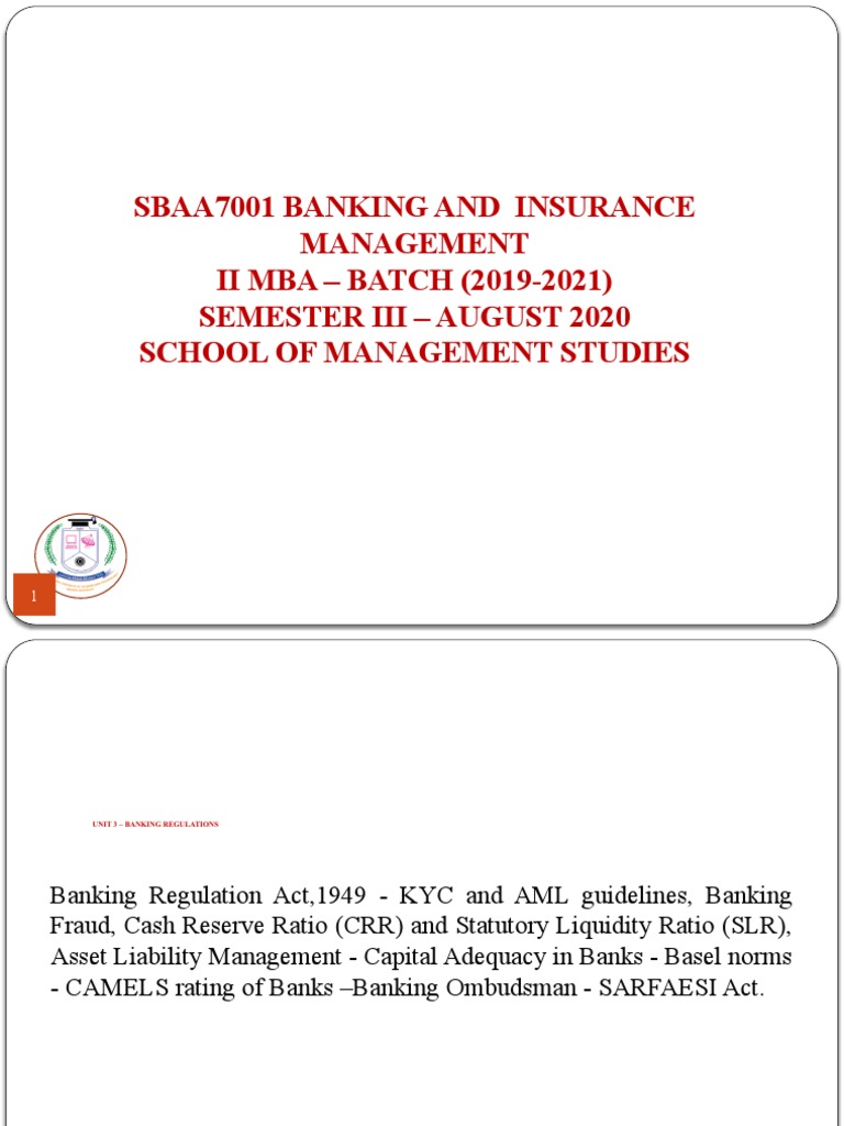 Unit 3 - Banking Regulations | Download Free PDF | Money Laundering | Banks