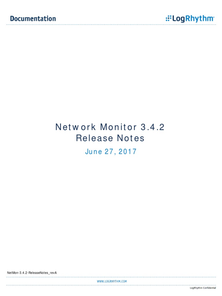 Network Monitor 3.4.2 Release Notes: June 27, 2017 | PDF | Transport ...