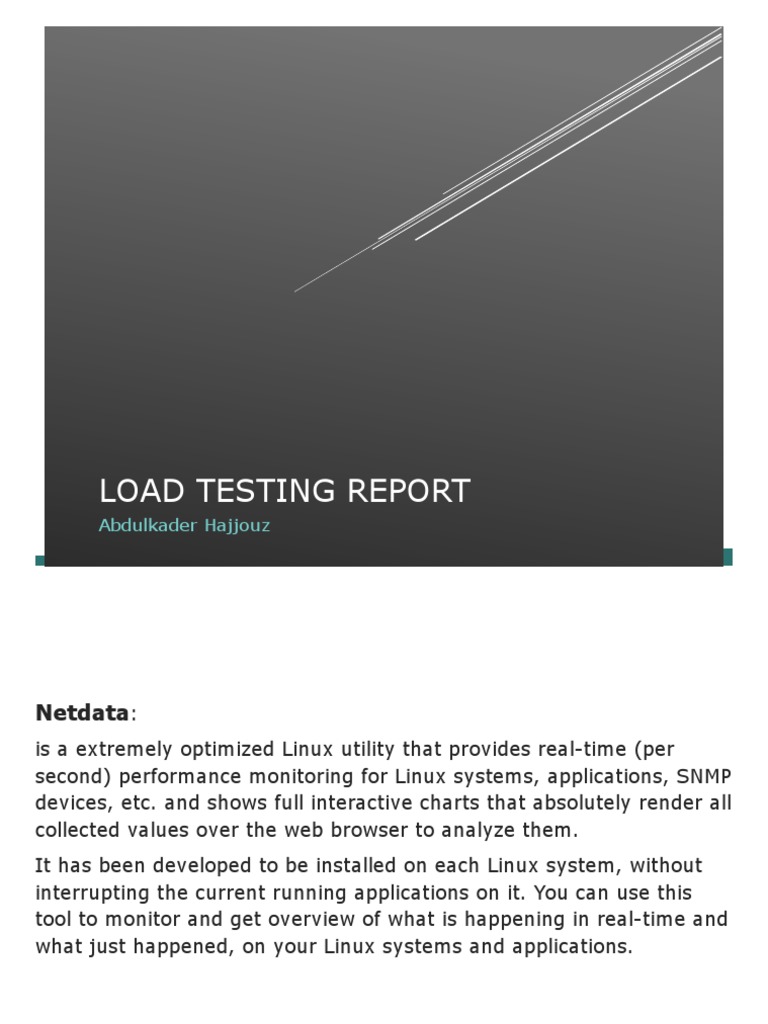 Load Testing Report A.hajjouz | PDF | Networking | Internet & Web