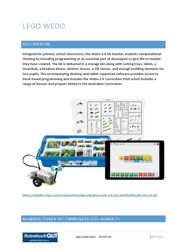 Robotics Resource Lego Wedo | PDF | Scratch (Programming Language) | Lego
