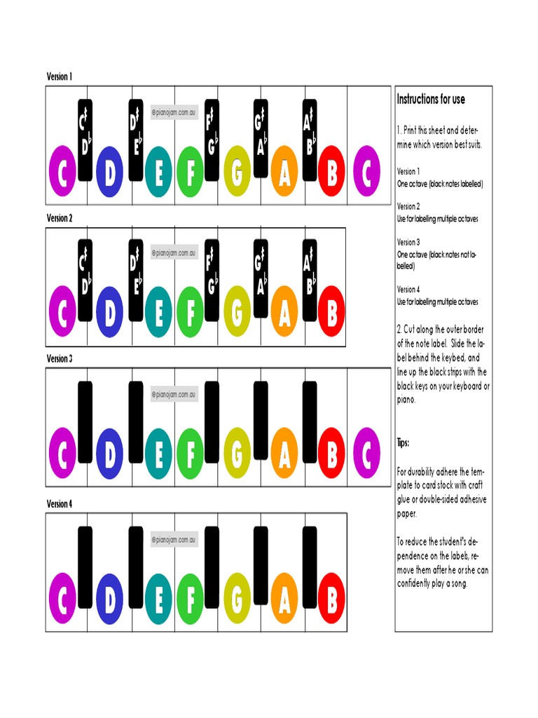 Key Labels | PDF | Keyboard Instruments