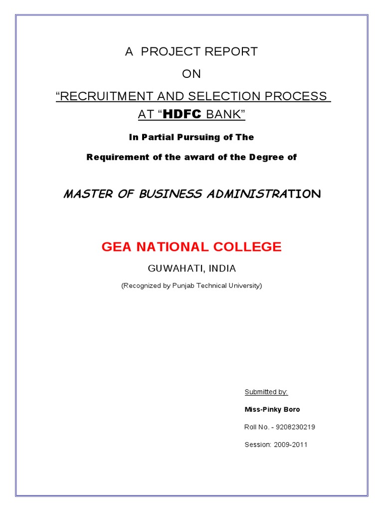 recruitment-and-selection-process-at-hdfc-bank_compress | PDF ...