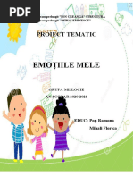 Proiect Didactic - Emotii | PDF