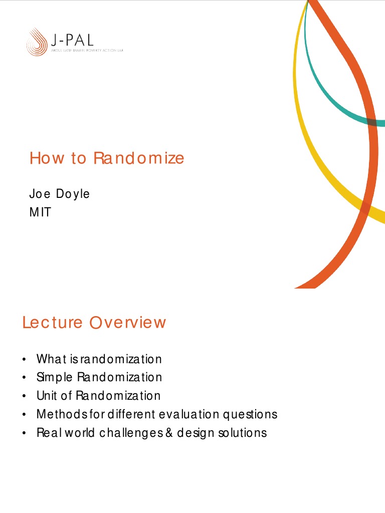 Randomization Techniques Guide | PDF | Experiment | Randomness