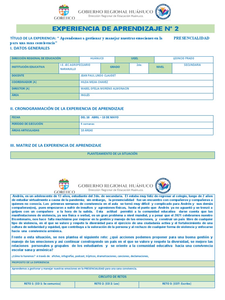 Eda2 Ingles 2DO | PDF | Aprendizaje | Evaluación