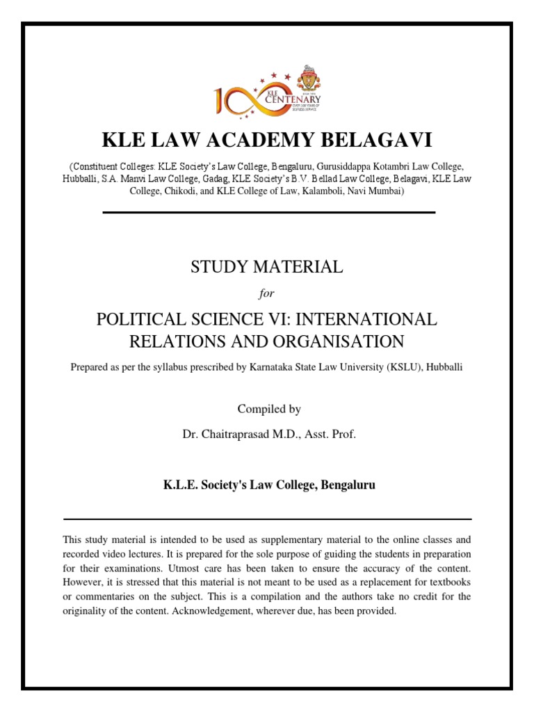 Political Science VI International Relations and Organisation | PDF ...