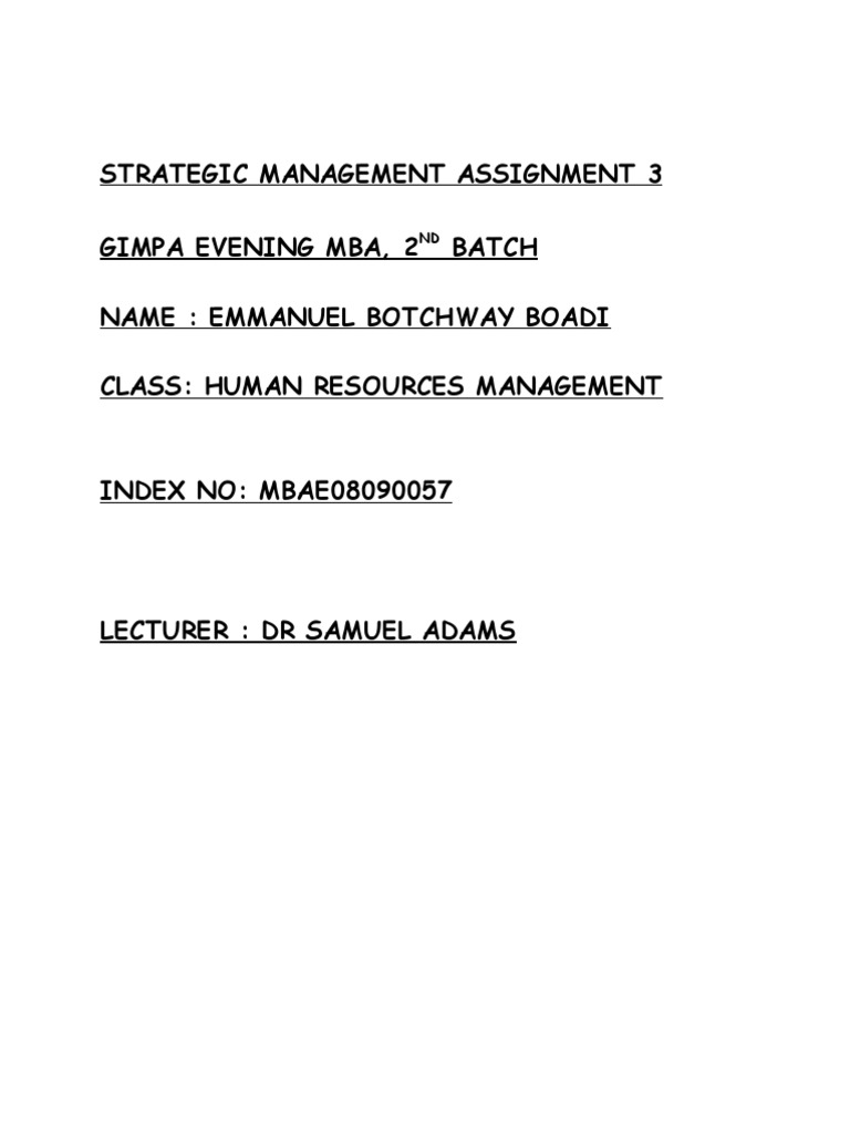 Strategic Management Assignment 3 | PDF | Strategic Management | Competition