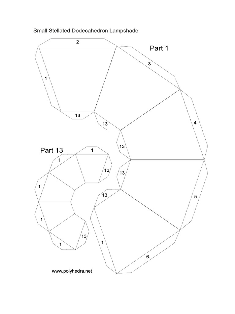 Small Stellated Dodecahedron Lampshade | PDF | Euclidean Plane Geometry ...