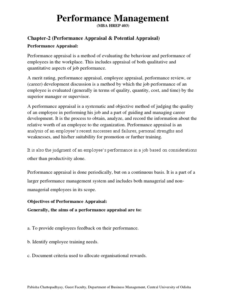 Performance Appraisal Methods Explained | PDF | Performance Appraisal ...